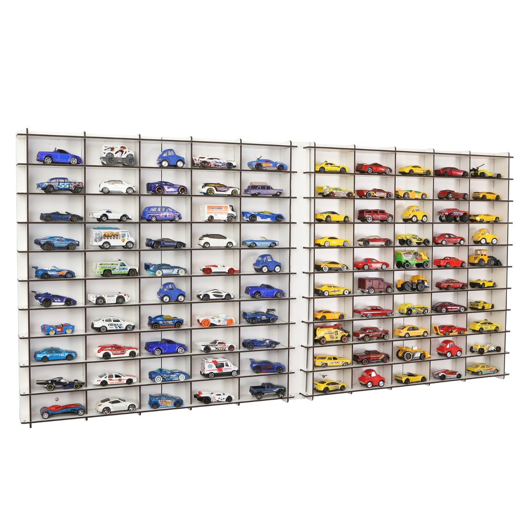 1:64 Toy Car Wall Shelf, Hotwheels, Matchbox Compatible Display Case ...