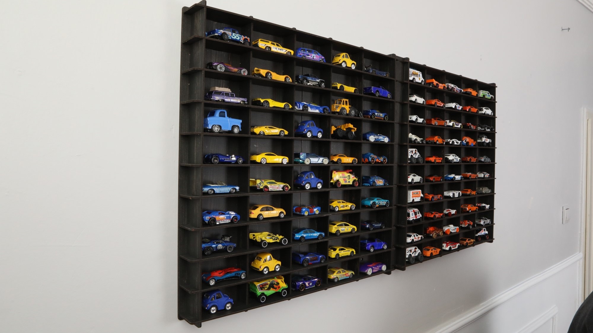 1:64 Toy Car Wall Shelf, Hotwheels, Matchbox Compatible Display Case ...