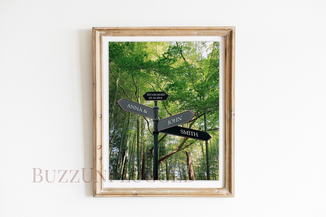 Personalized Intersection Sign, Custom Anniversary Gift, Personalized ...