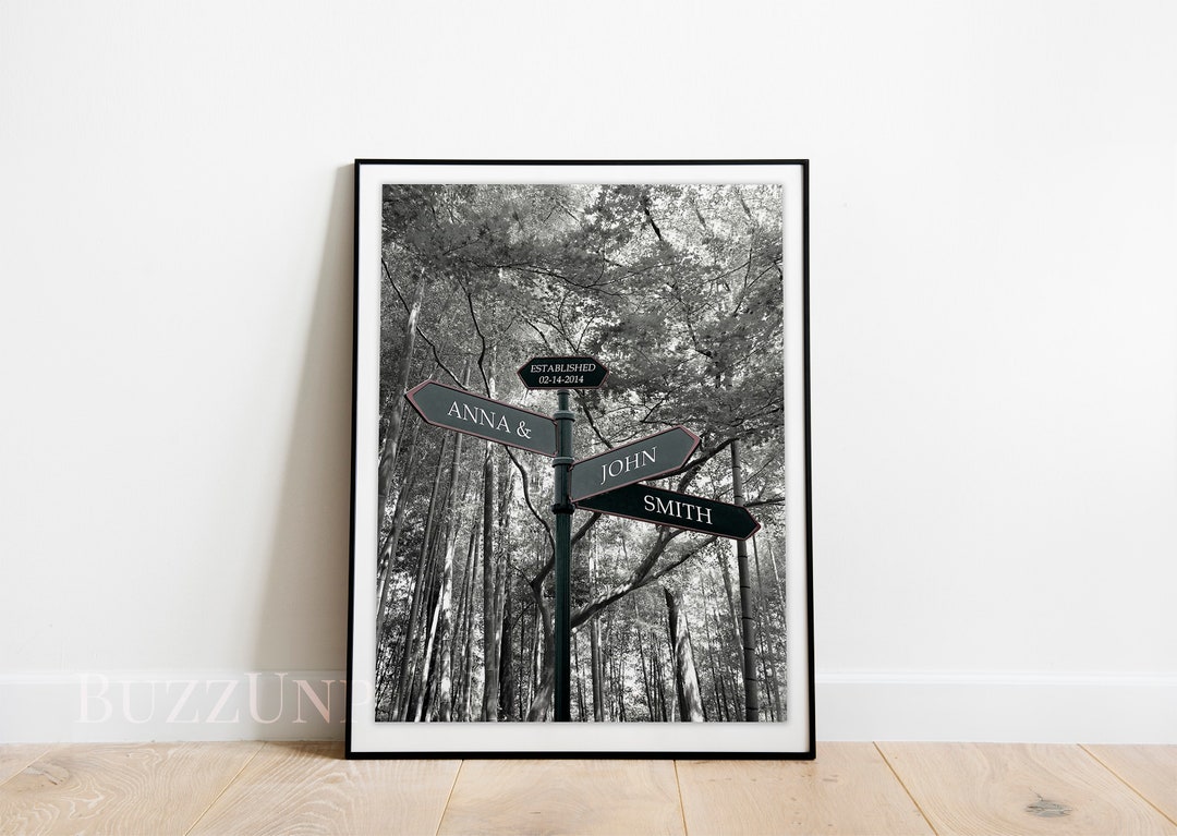 Personalized Intersection Sign, Custom Anniversary Gift, Personalized ...