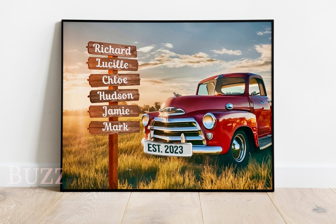 Personalized Family Names Date of Birth Vintage Street Sign Wall Art ...