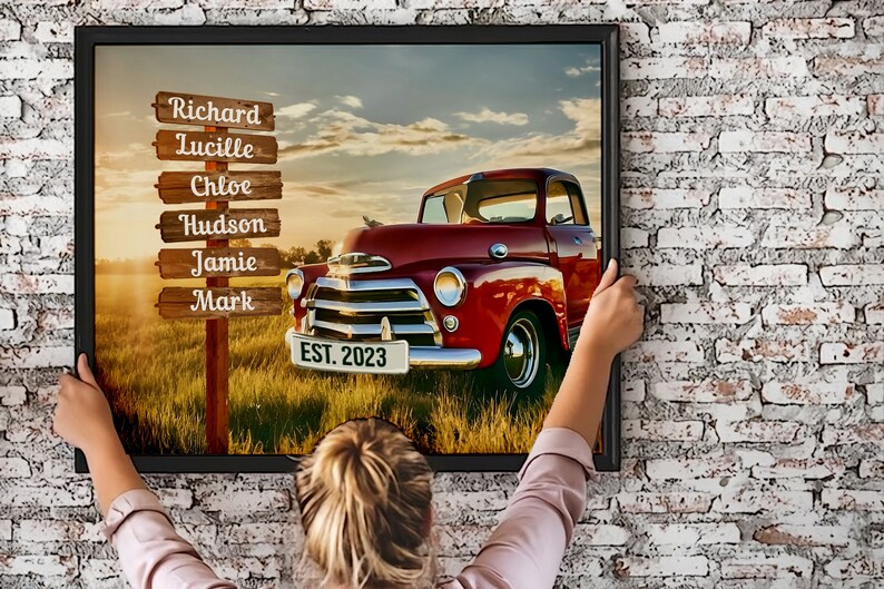 Personalized Family Names Date of Birth Vintage Street Sign Wall Art ...