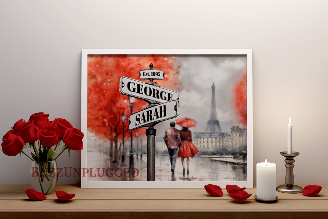 Personalized Paris Name Street Sign. Handmade, Customized Name ...