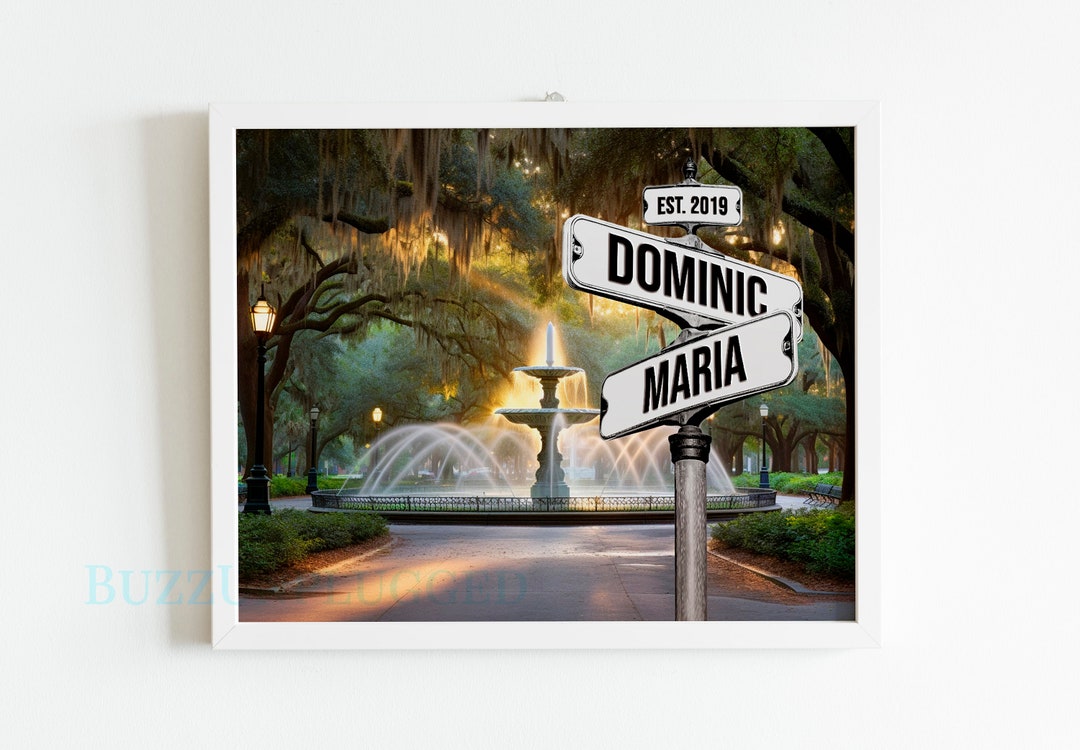 Personalized Name Street Sign Handmade Wall Art, Custom Name Crossroad ...