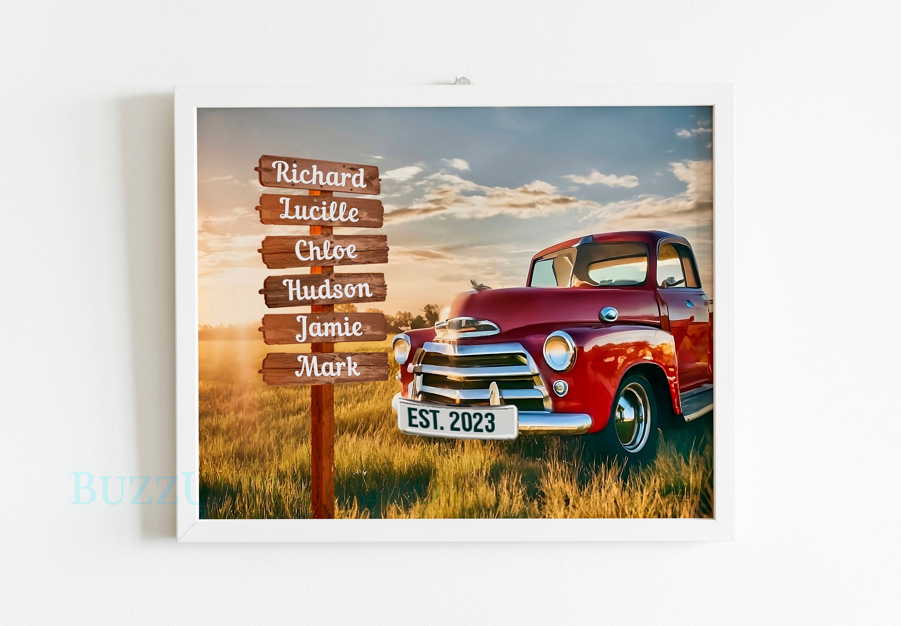 Personalized Family Names Date of Birth Vintage Street Sign Wall Art ...