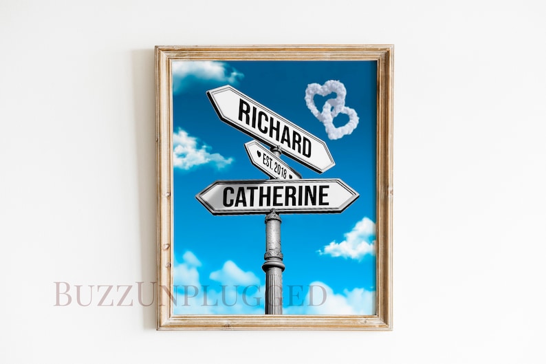 Personalized Intersection Sign, Custom Anniversary Gift, Personalized ...