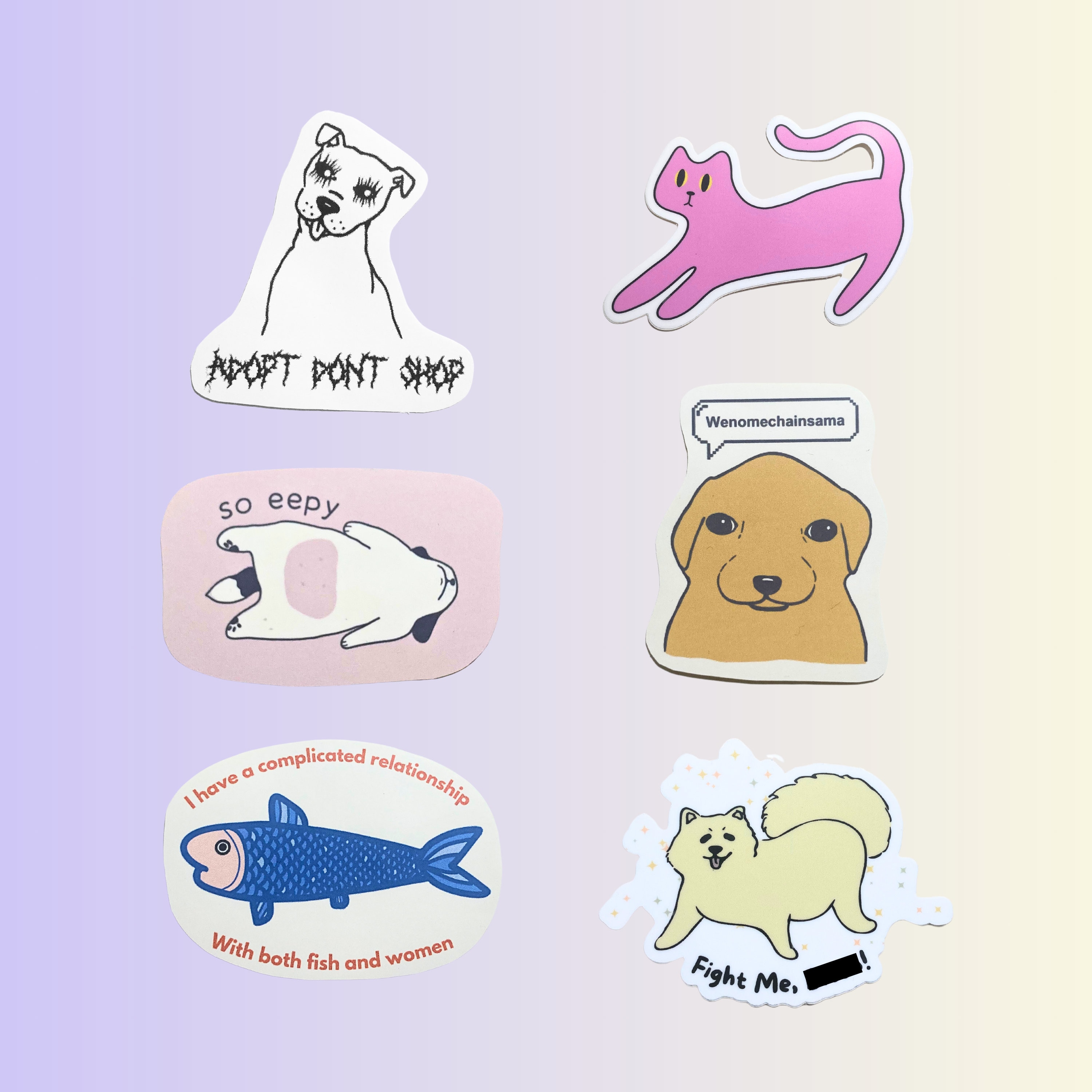 Fish Fear Me Women Want Me Meme Original Design Sticker - Etsy