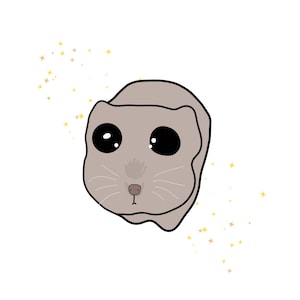Sad Hamster Big Eye Hamster Meme Sticker - Etsy