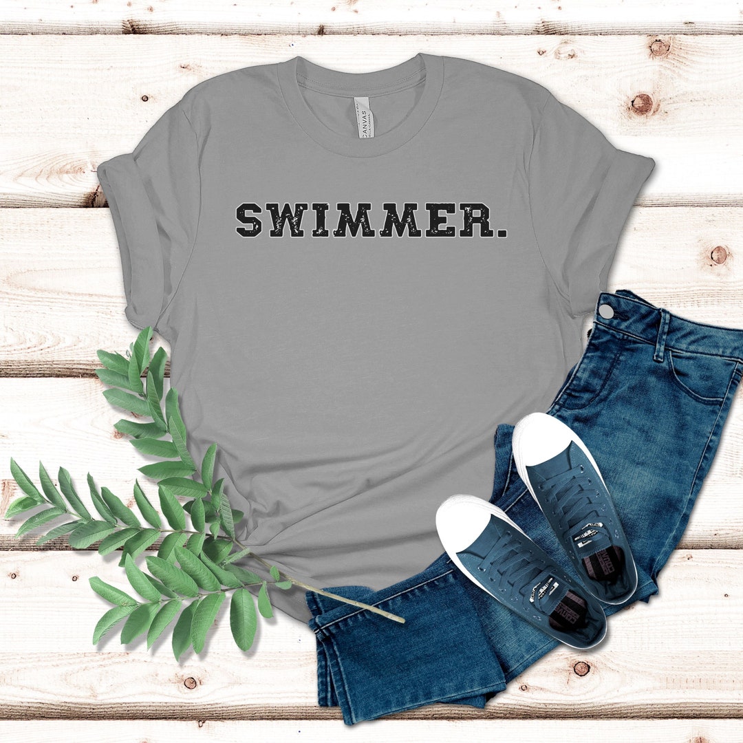 Swimming Lover Tshirt, Swim Team Top, Minimalist Style Swimming Tee ...