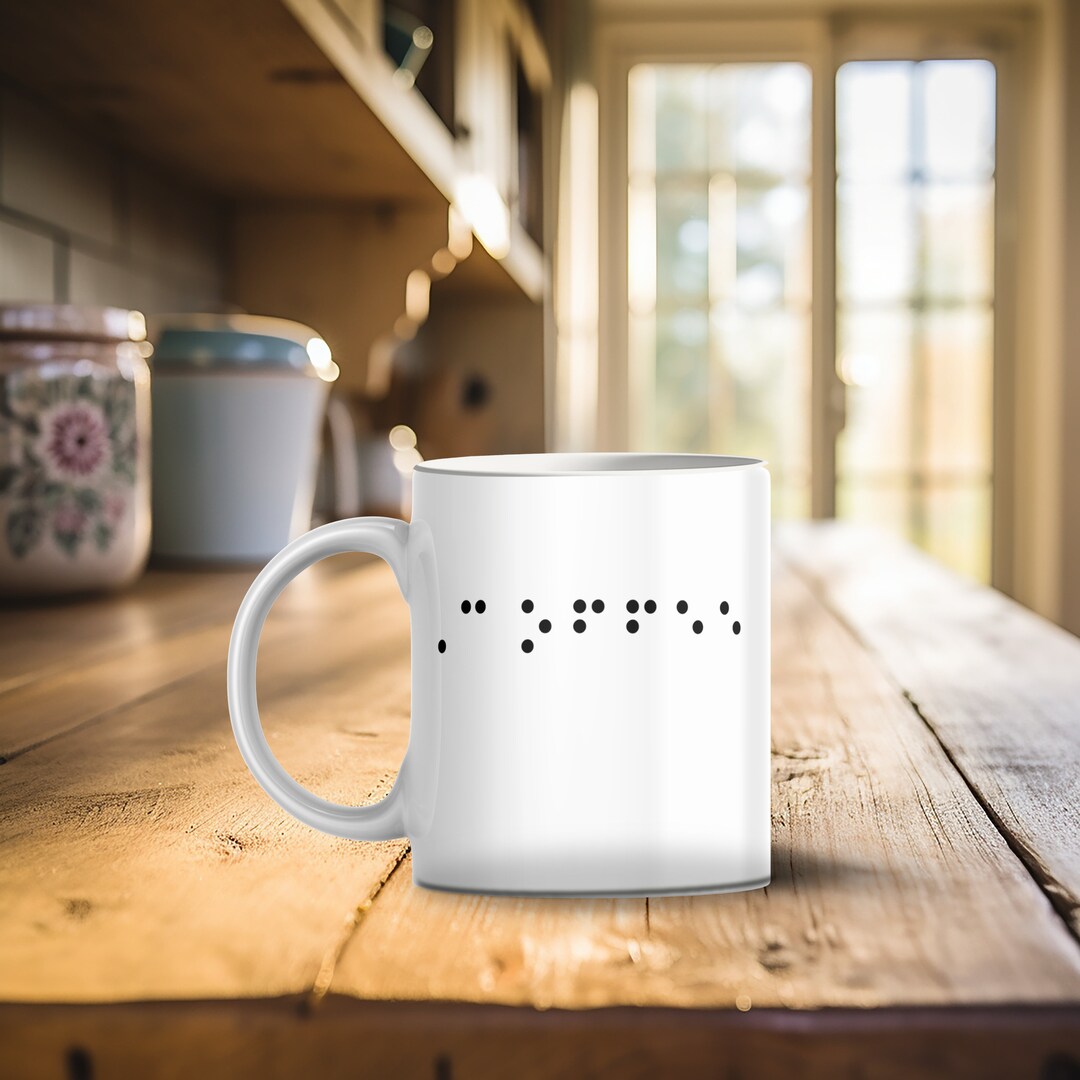 Coffee Ceramic Mug With SIM Braille That Says "coffee" | 11 and 15 Oz ...