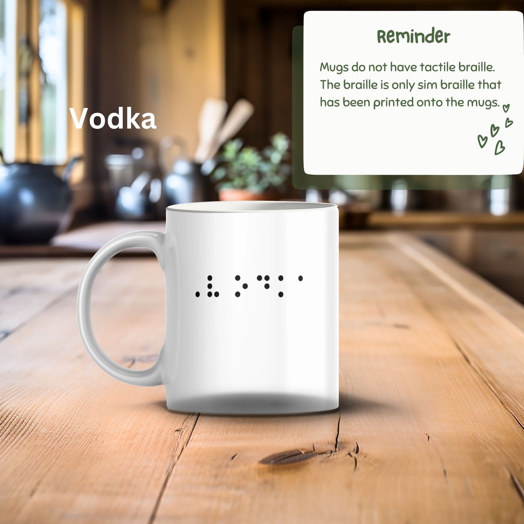 Funny Braille Mug Collection, Alcohol Braille Mugs, Coffee Mugs for a ...