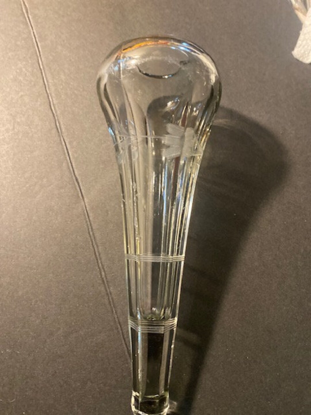 Vintage Antique Etched Clear Cute Glass Auto Hearse Limo Wall Pocket ...