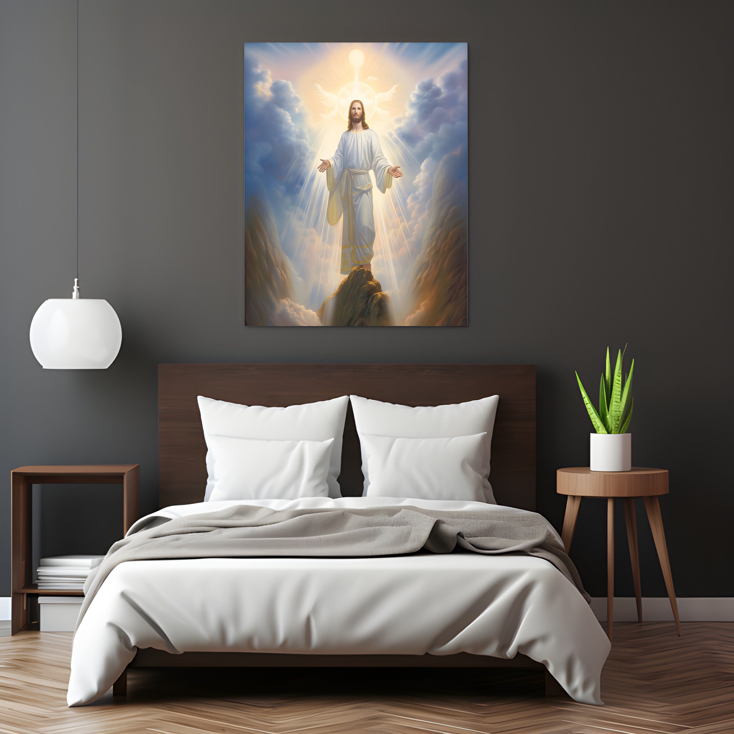 Jesus Resurrected - Jesus Has Risen Poster Print Christian Home Decor ...