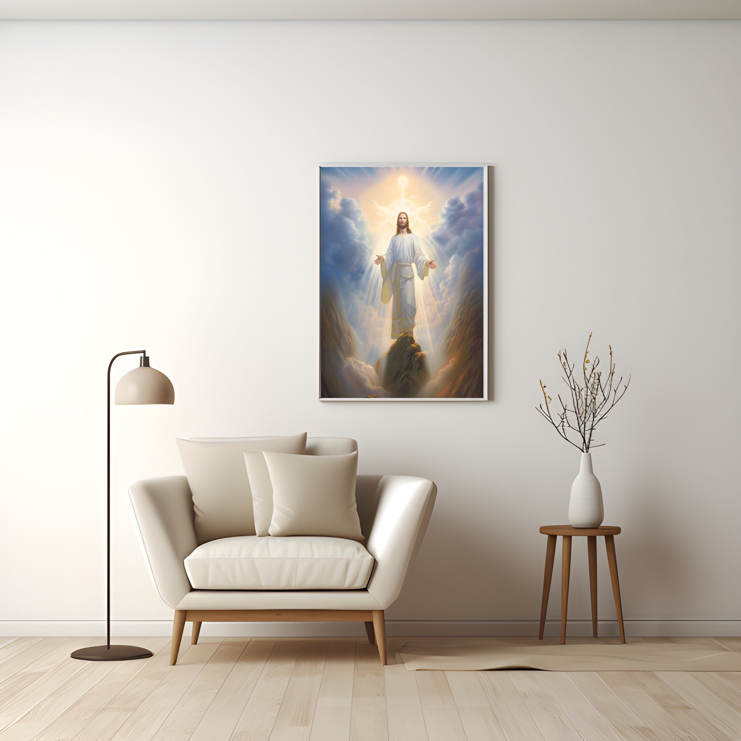 Jesus Resurrected - Jesus Has Risen Poster Print Christian Home Decor ...