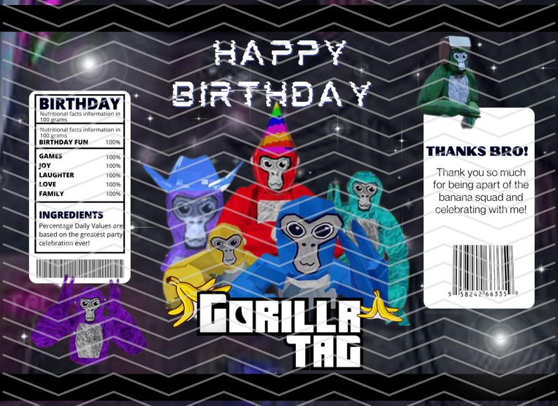 Gorilla Tag Chip Bag Digital Download. Instant Download! - Etsy
