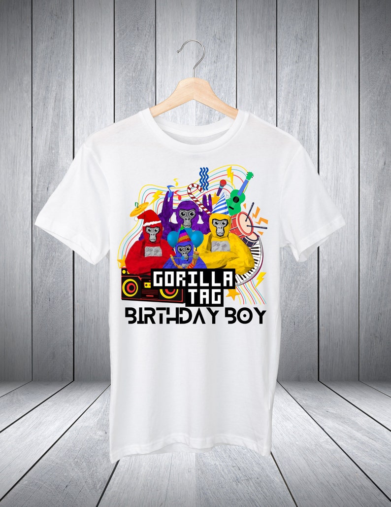 Gorilla Tag Birthday Boy Shirt, Instant Download, Iron on Transfer ...