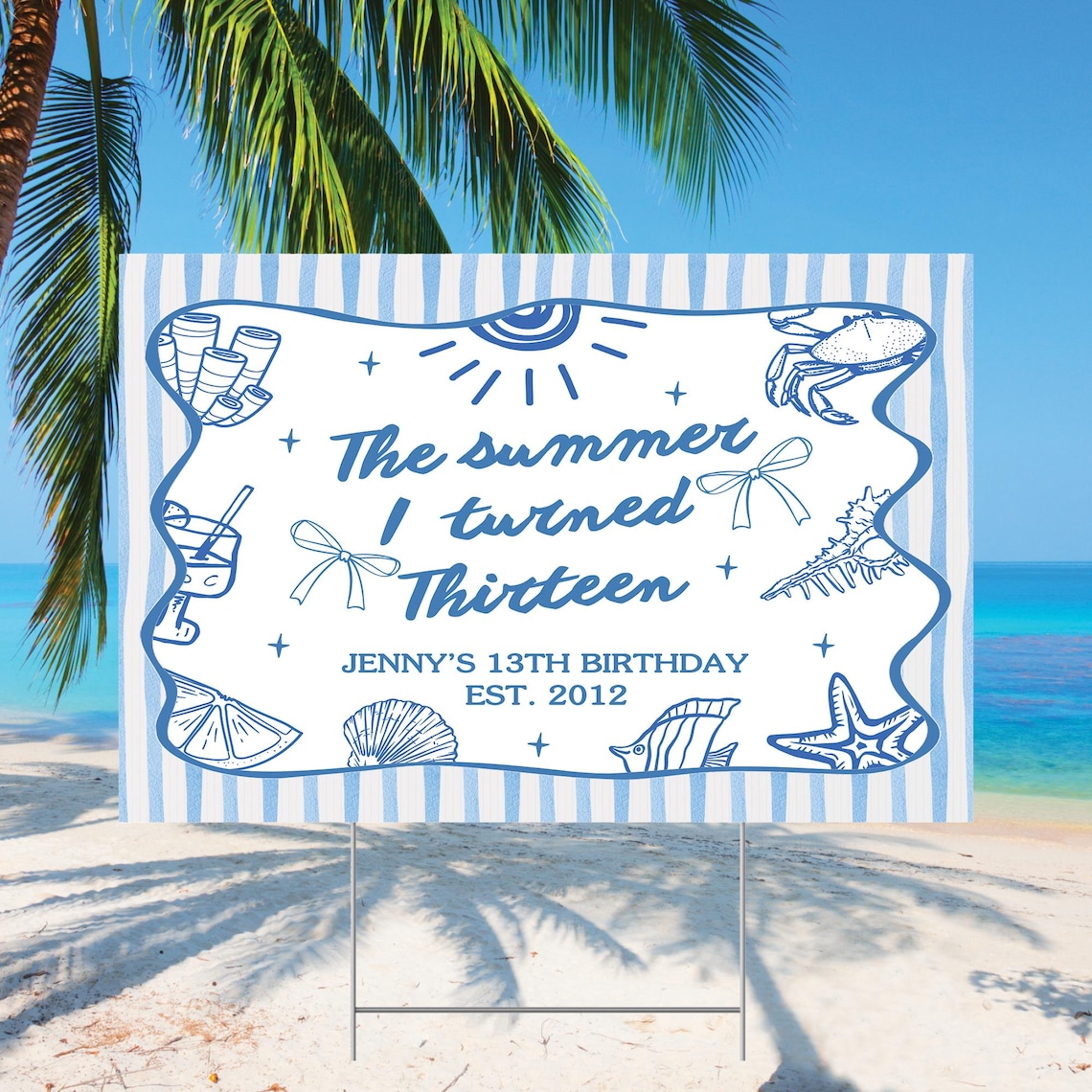 The Summer I Turned Thirteen Birthday Tapestry, Custom 13th Birthday ...