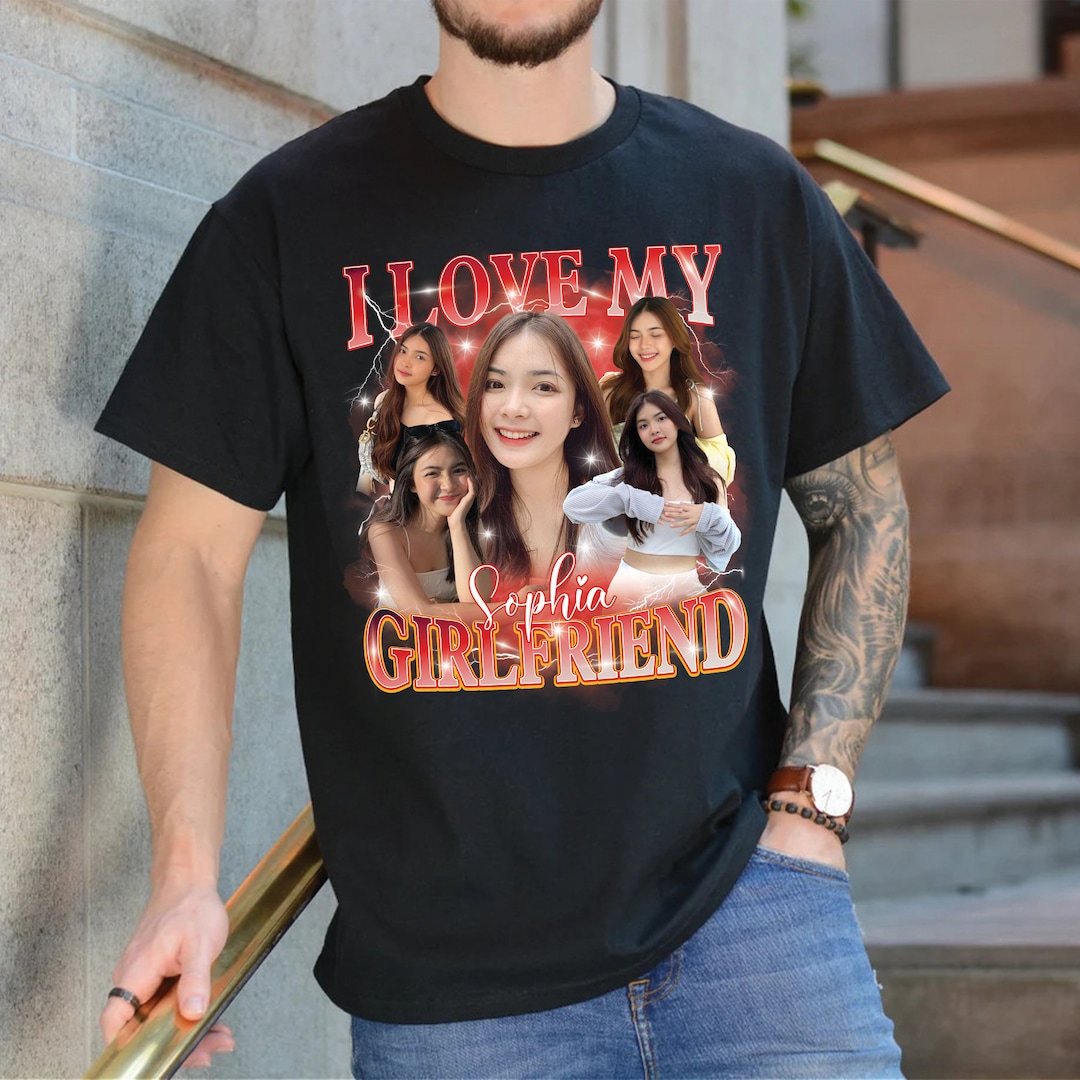 90s Bootleg Retro Style Girlfriend Photo Shirt, A Custom Vintage Face ...