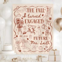 Hand Painted Engagement Banner: Custom Wedding Proposal Decor - Etsy