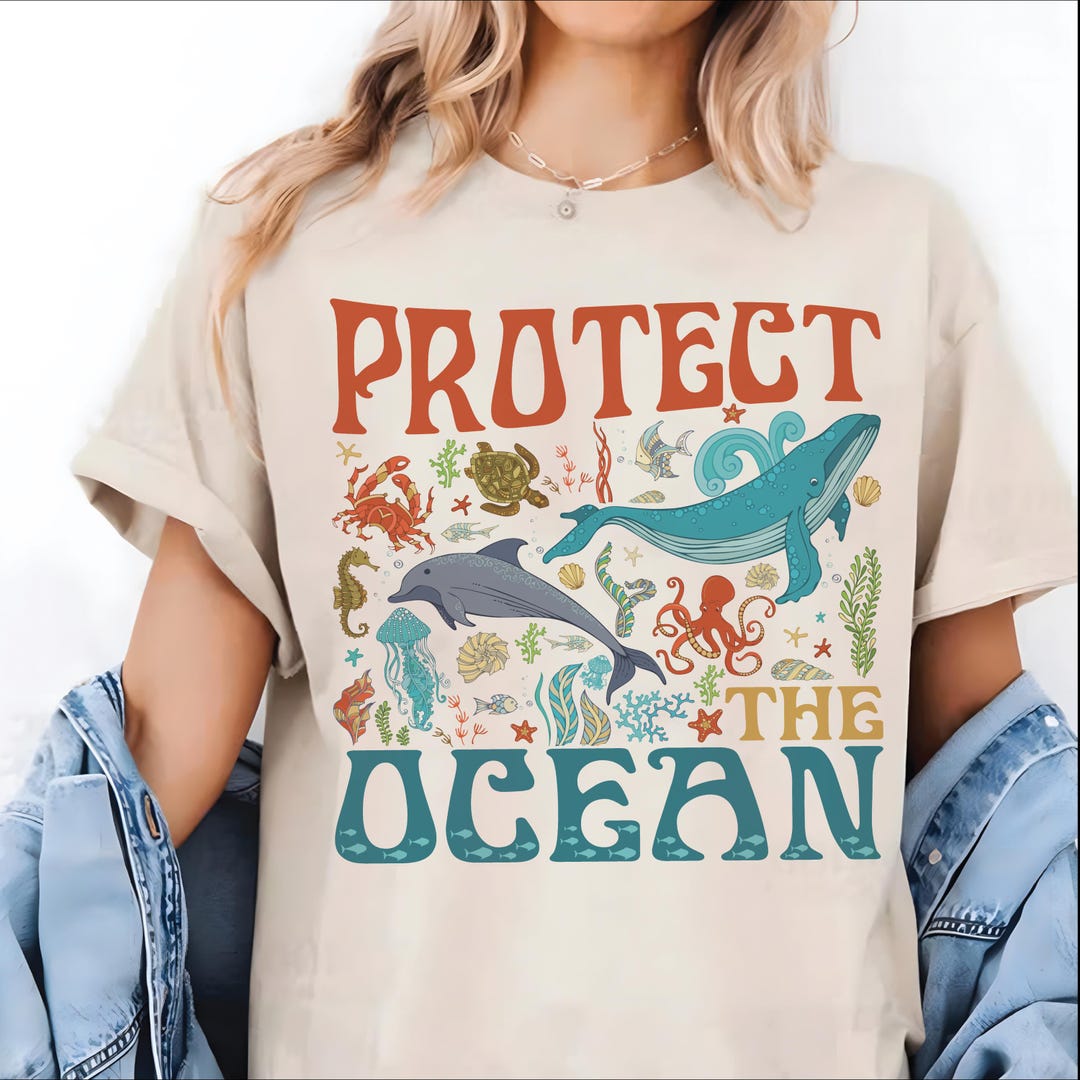Protect the Ocean Shirt, Save the Ocean Shirt, Ocean Conservation Shirt ...