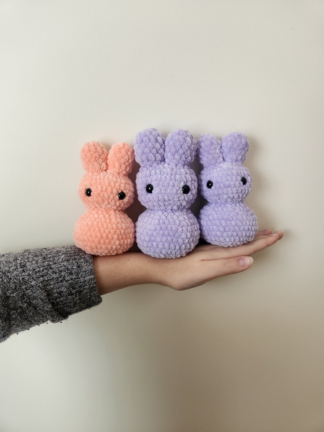 Handmade Crochet peeps/bunny/amigurumi/ Easter Decor/ Crochet Plushie ...