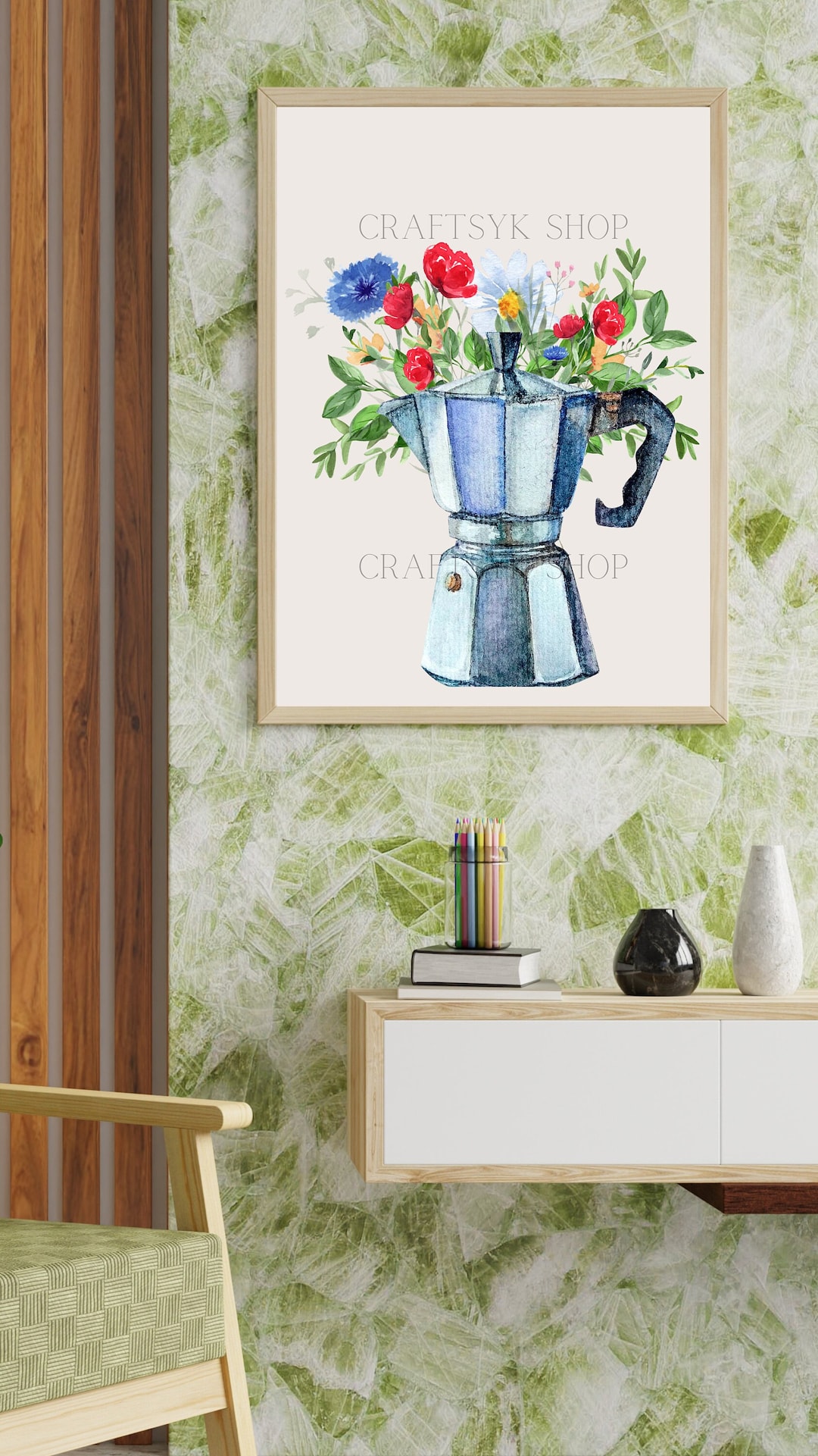 Set of 3 Greca Wall Art|floral Greca Digital File|dominican Greca ...