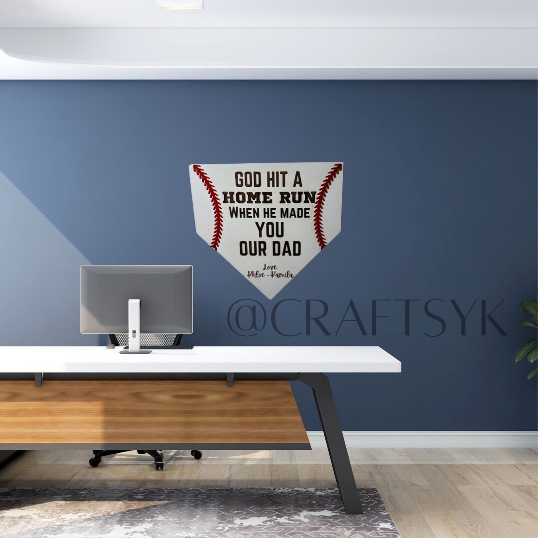 Personalized Baseball Home Plate Plaque, Fathers Day Gift, Baseball Dad ...