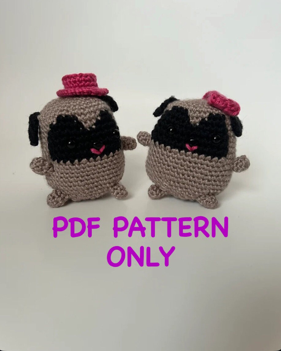 Mini Pugs PDF Pattern ONLY - Etsy