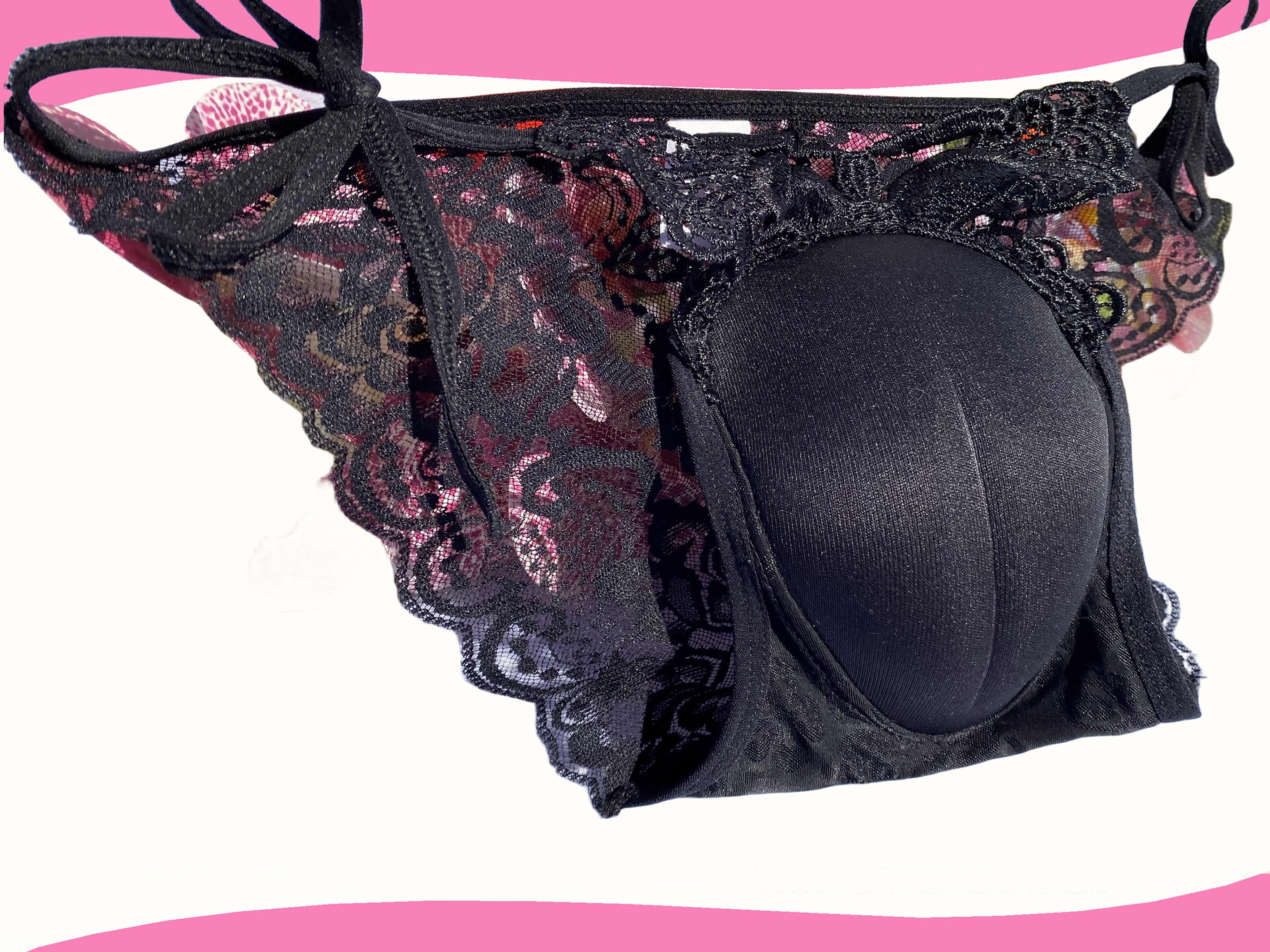 LINRA Hiding Gaff Panty Sexy Side Tie Lace Adjustable Low-rise ...