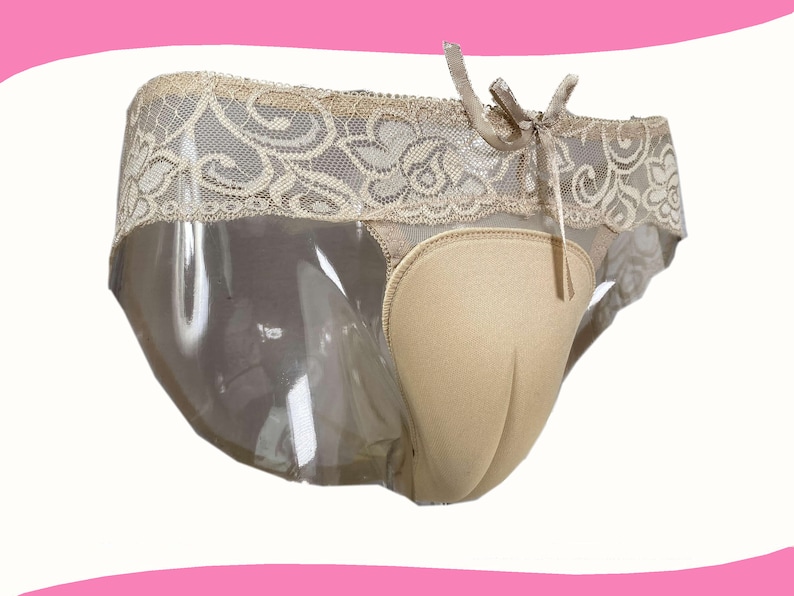 LINRA Hiding Gaff Panty Sexy Soft Lace Underwear Sponge Camel Toe Brief ...