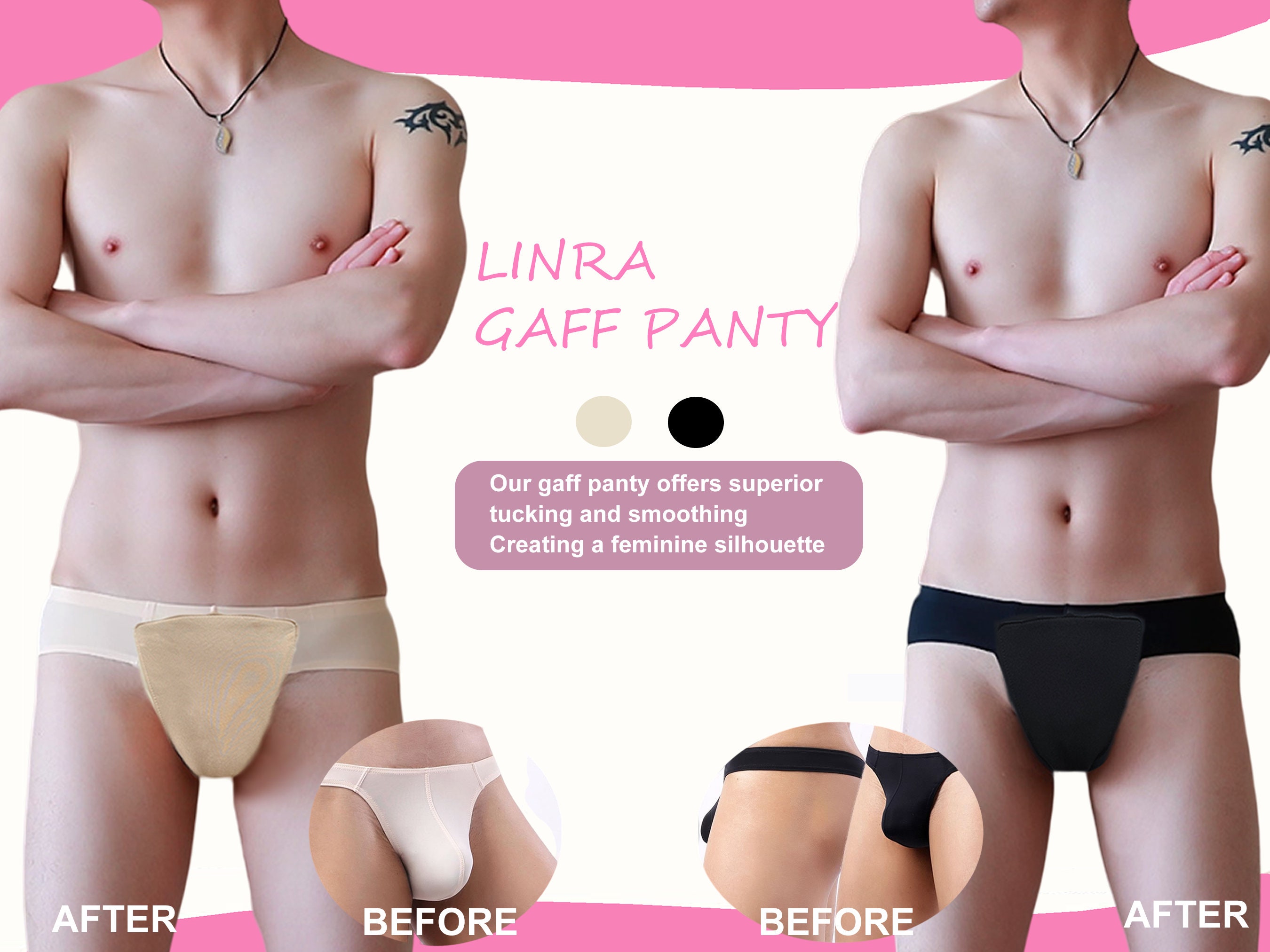 BIMEI Tape Gaff Panty Avoid Camel Toe Seamless Underwear Skip the Line transgender crossdresser men women beige 2 Colors Etsy