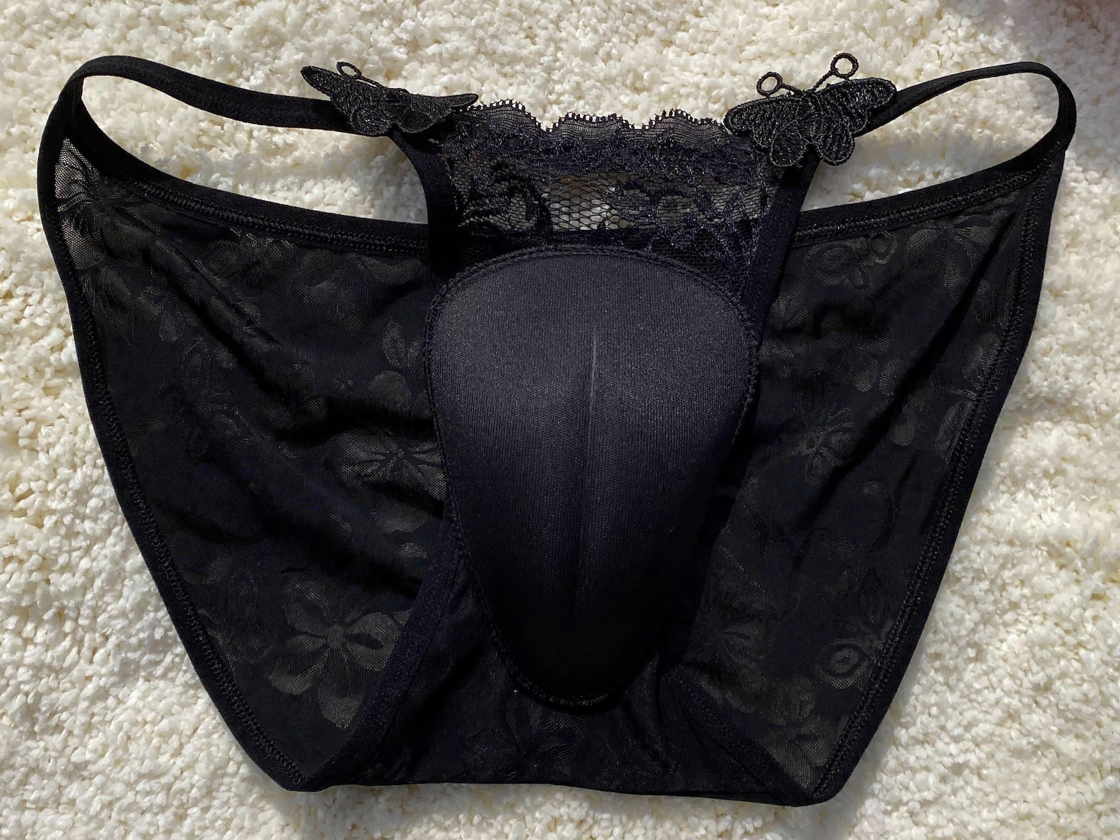 LINRA Hiding Gaff Panties Butterfly Underwear Sponge Camel Toe Brief ...