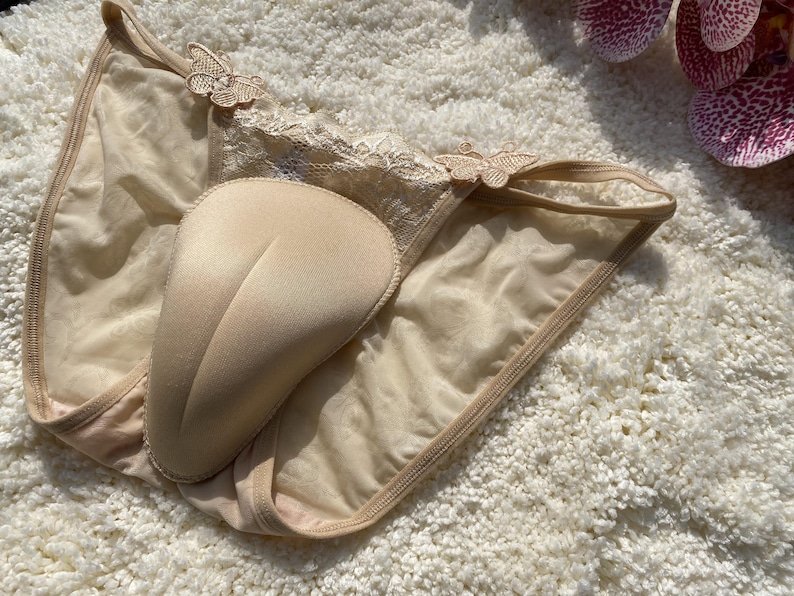 LINRA Hiding Gaff Panties Butterfly Underwear Sponge Camel Toe Brief ...