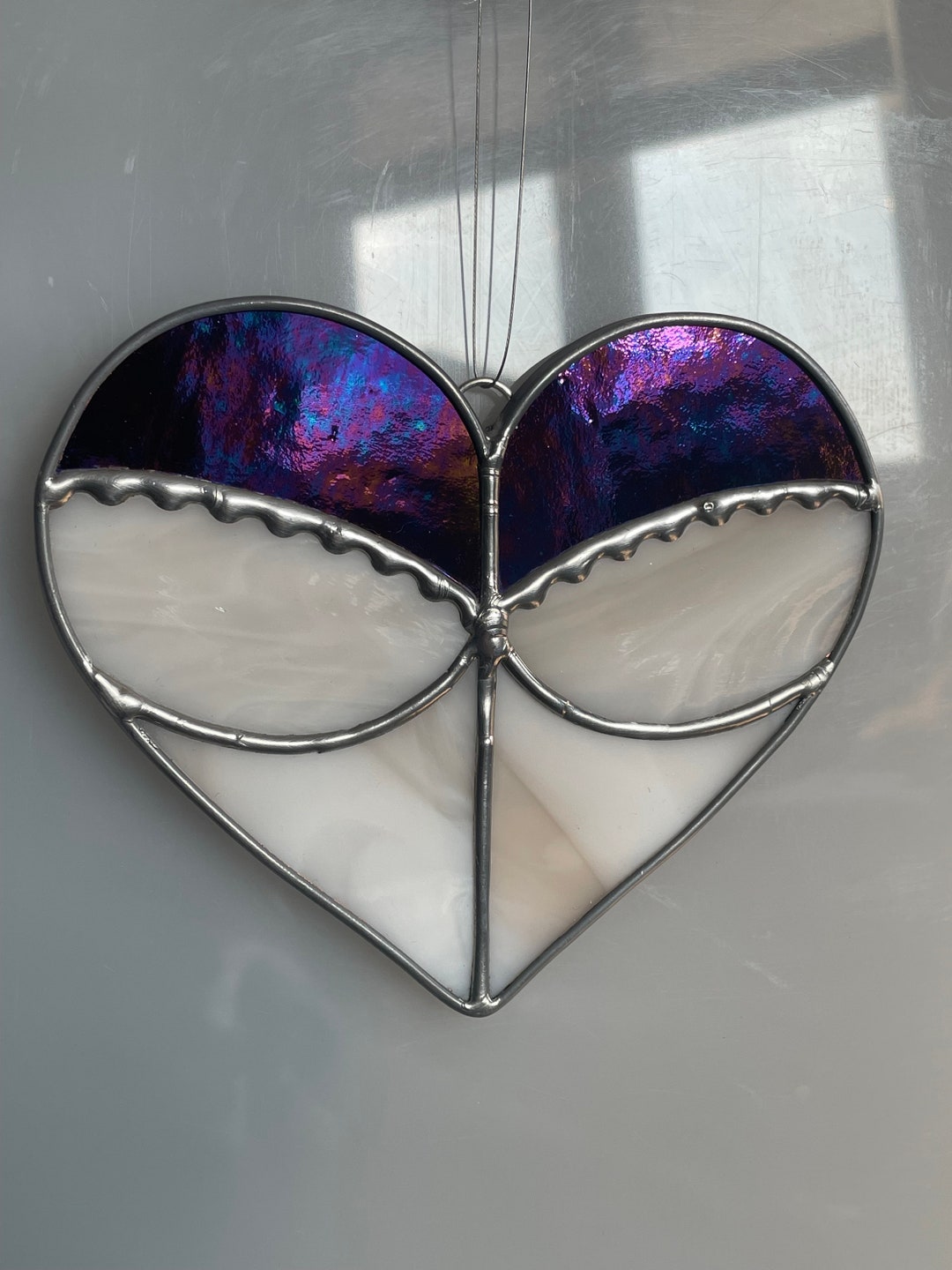 Stained Glass Bum Heart - Etsy