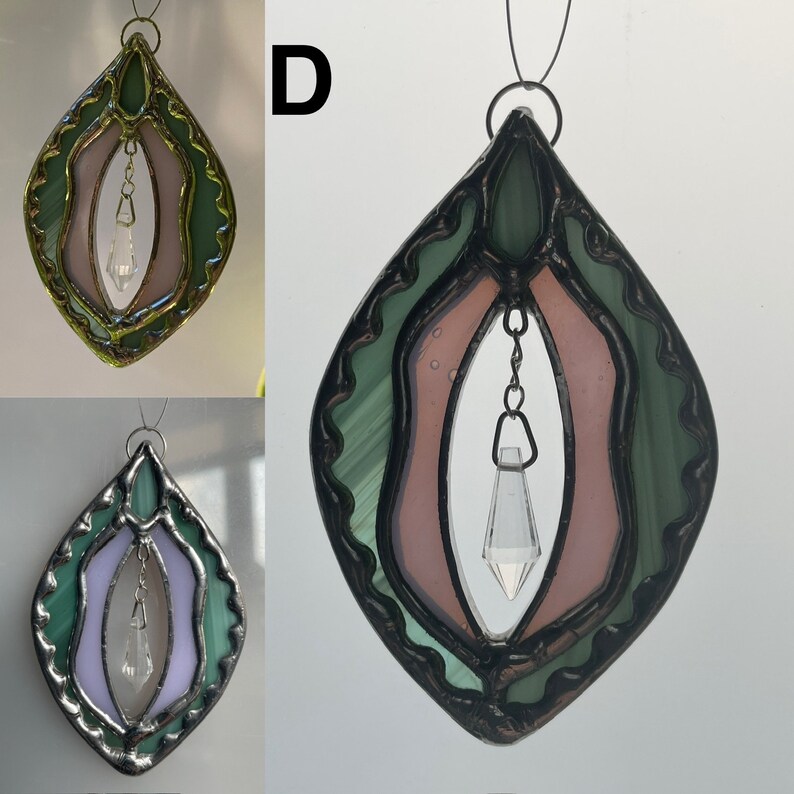 Stained Glass Yoni Vulva MINI Suncatcher - Etsy