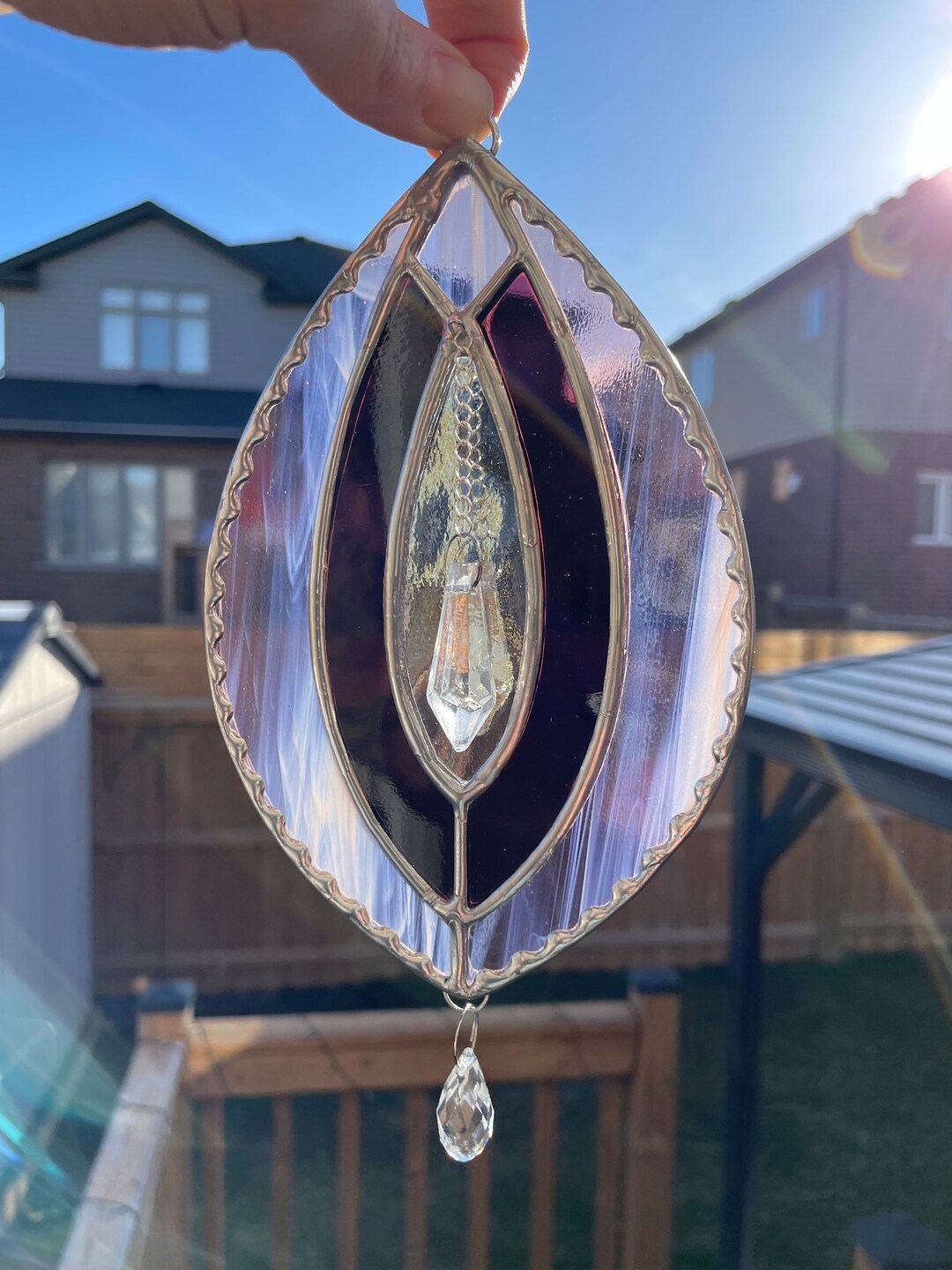 Stained Glass Yoni LARGE Suncatcher - Etsy