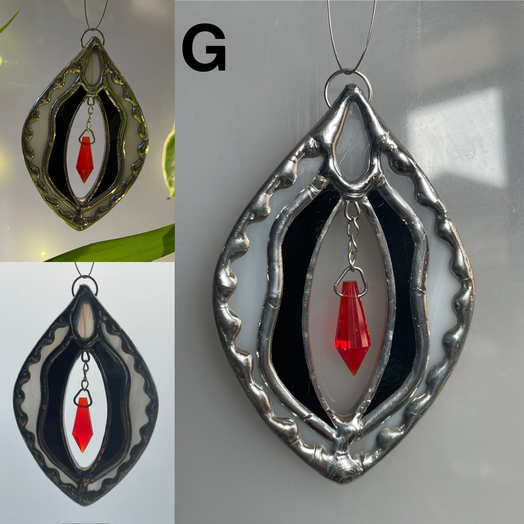 Stained Glass Yoni Vulva MINI Suncatcher - Etsy