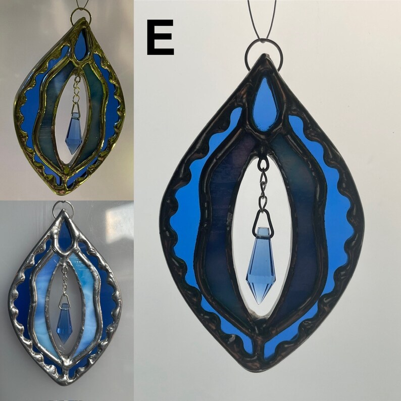 Stained Glass Yoni Vulva MINI Suncatcher - Etsy