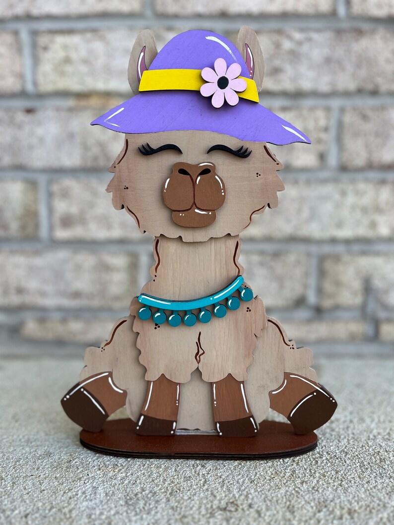 Paint Your Own Llama Interchangeable Sign, 13 Seasonal and Holiday Hats ...