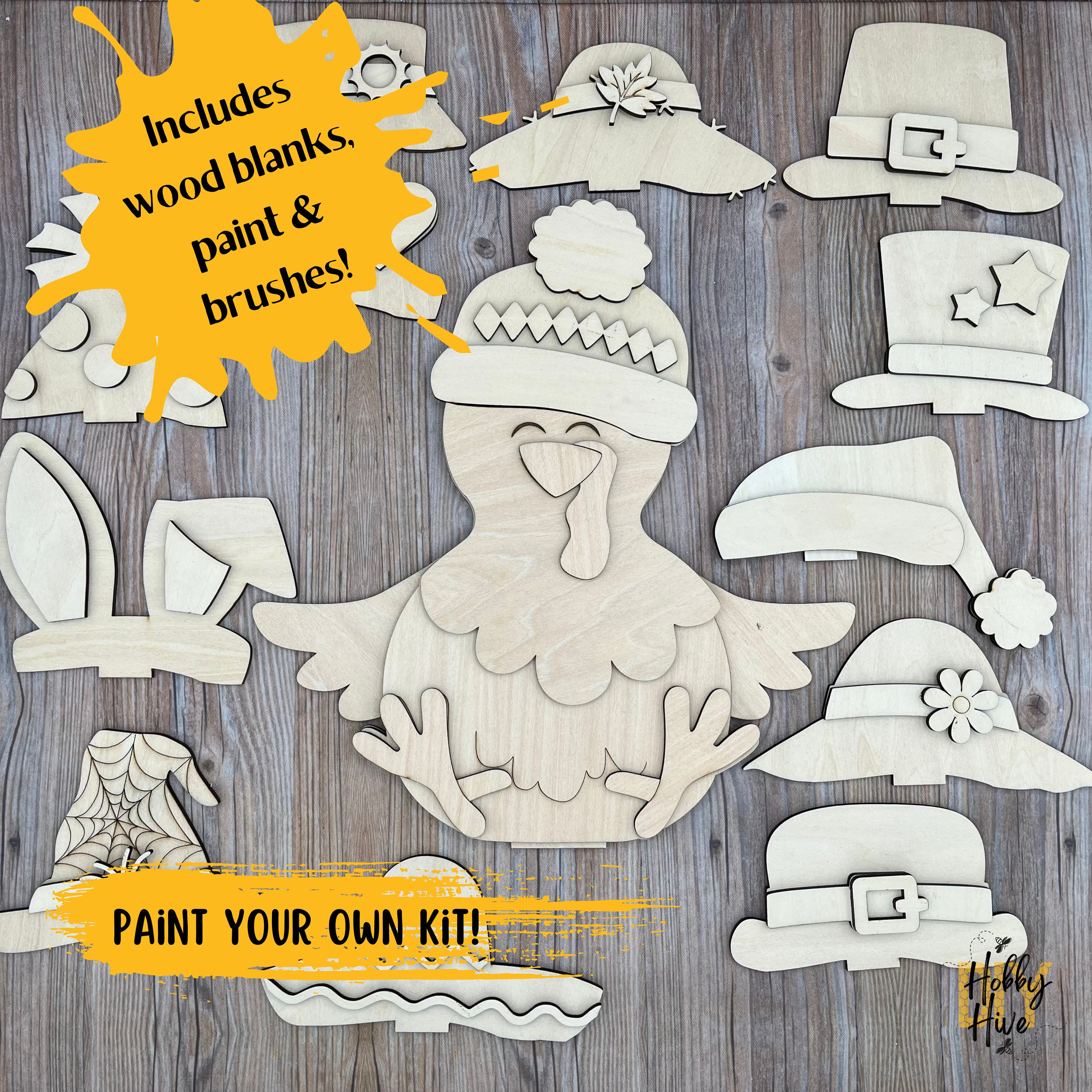 Paint Your Own Chicken or Turkey Interchangeable Sign With Seasonal ...