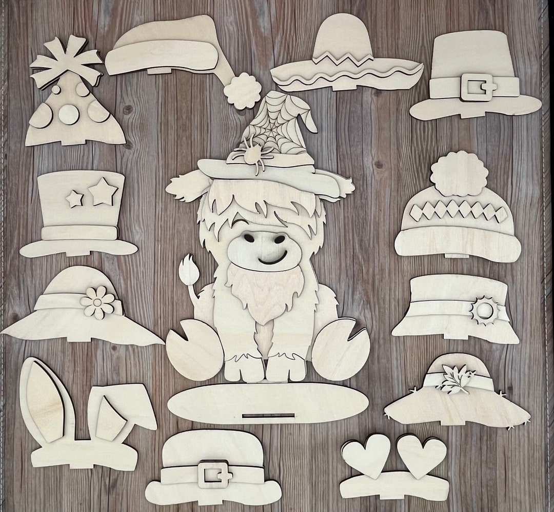 Paint Your Own Highland Cow Interchangeable Sign, Paint and Sip ...