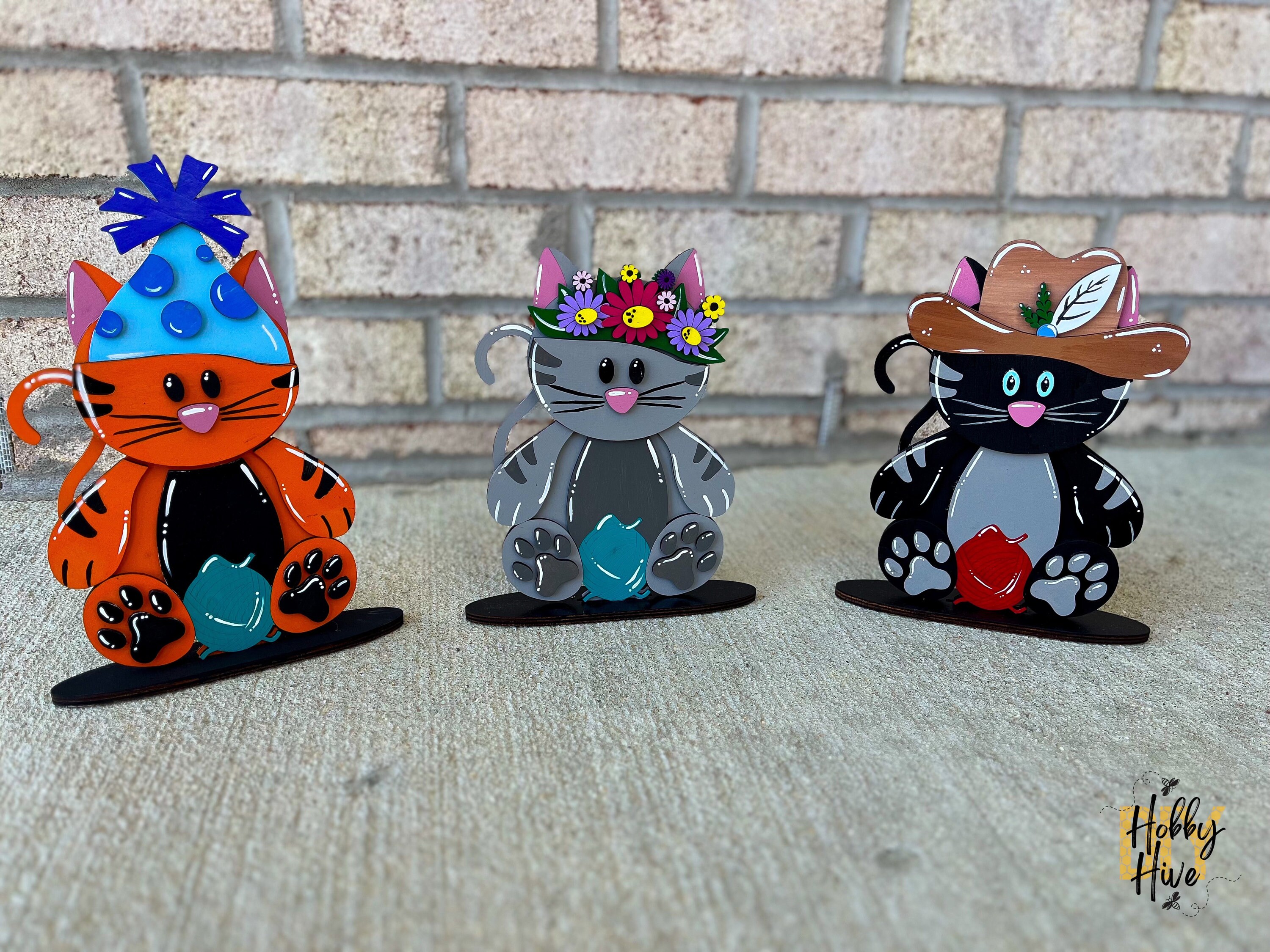 Cat Desk Buddy With Birthday Hat, Birthday Gifts, Cat Birthday, Cat ...
