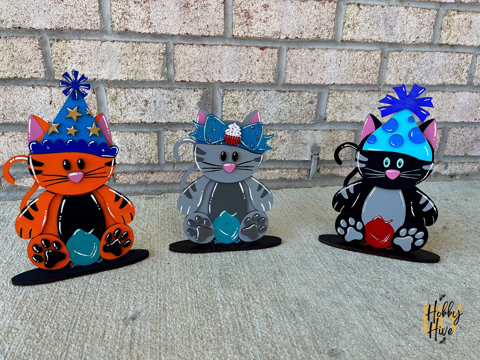 Cat Desk Buddy With Birthday Hat, Birthday Gifts, Cat Birthday, Cat ...