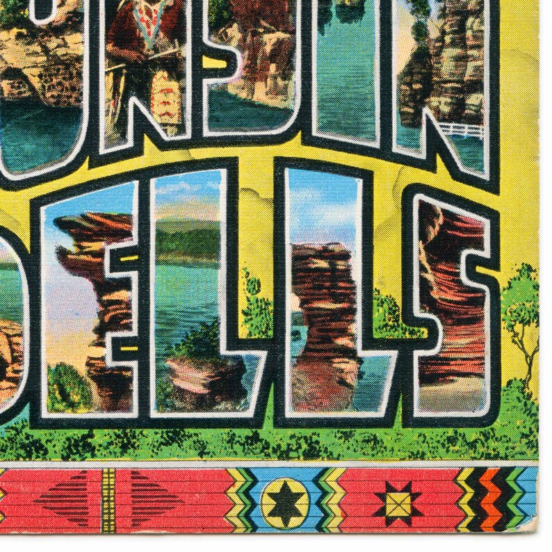 Wisconsin Dells 1940s Vintage Postcard Art Print - Etsy