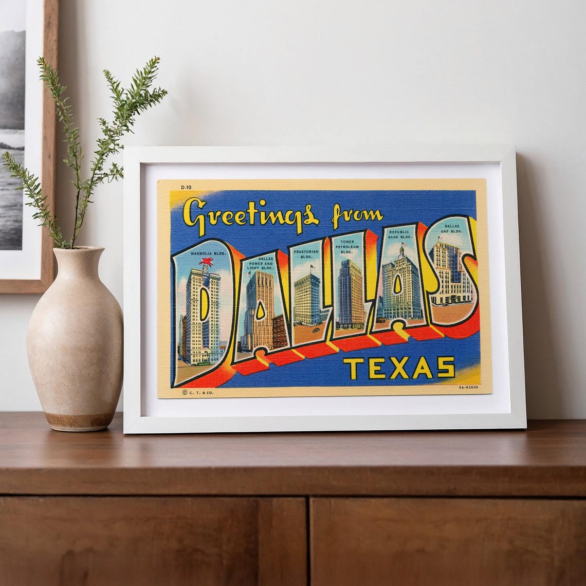 Dallas TX 1936 Vintage Postcard Art Print - Etsy