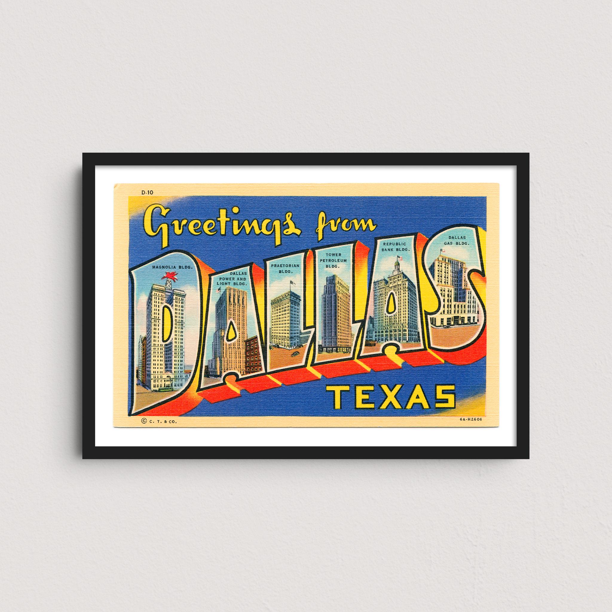 Dallas TX 1936 Vintage Postcard Art Print - Etsy