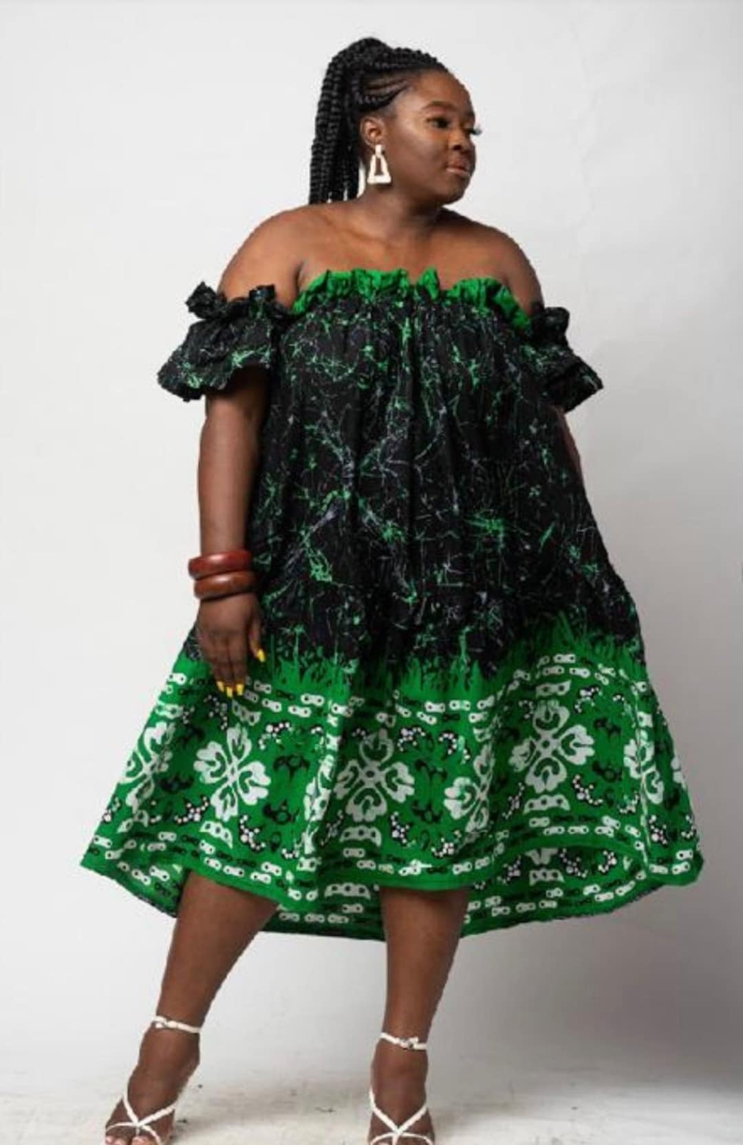 African Print, Ankara, Kaba, African Women Cloths, Wedding Guest Dress ...