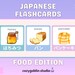 Food Flashcards in Japanese PRINTABLE PDF, Educational Material ...