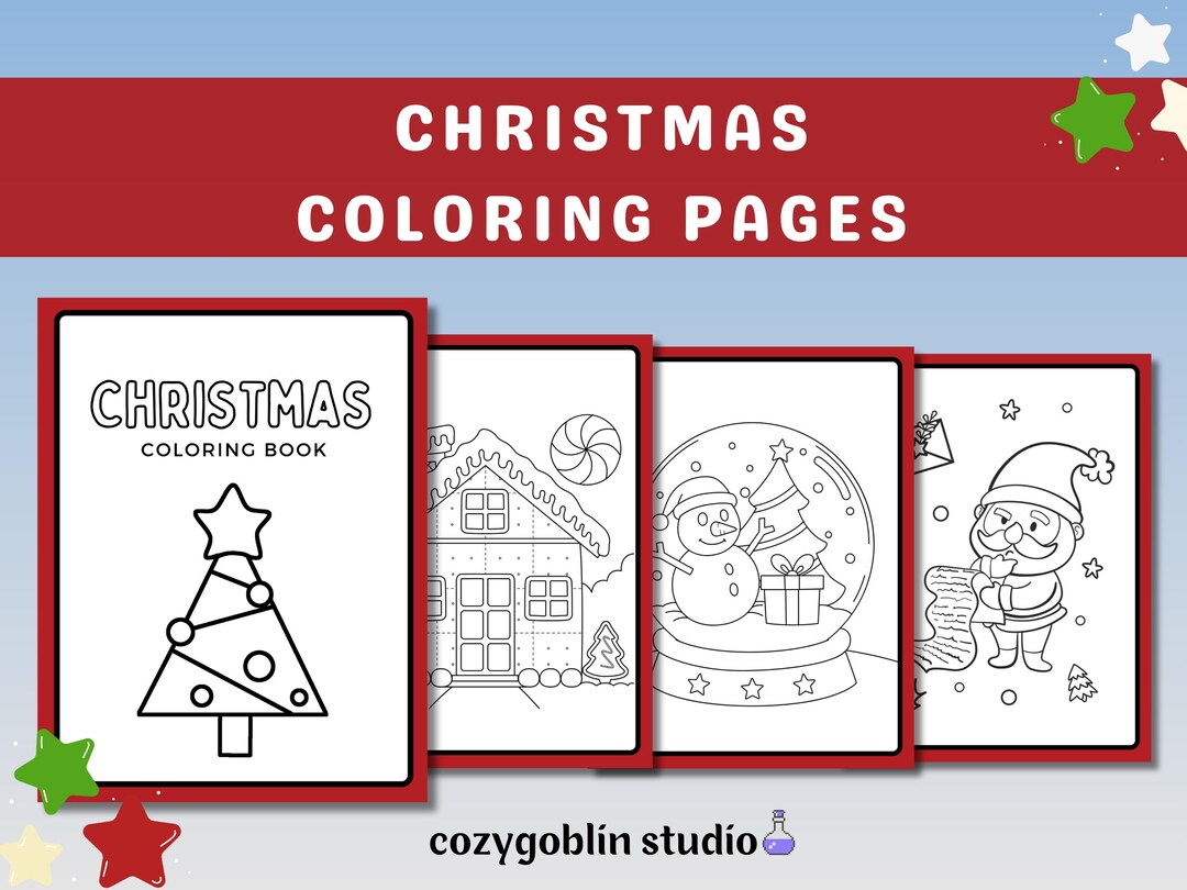 Christmas Coloring Pages - PRINTABLE PDF, Christmas Activity Book ...