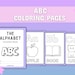 ABC Coloring Pages - PRINTABLE PDF, Baby Alphabet Book, Preschool ...